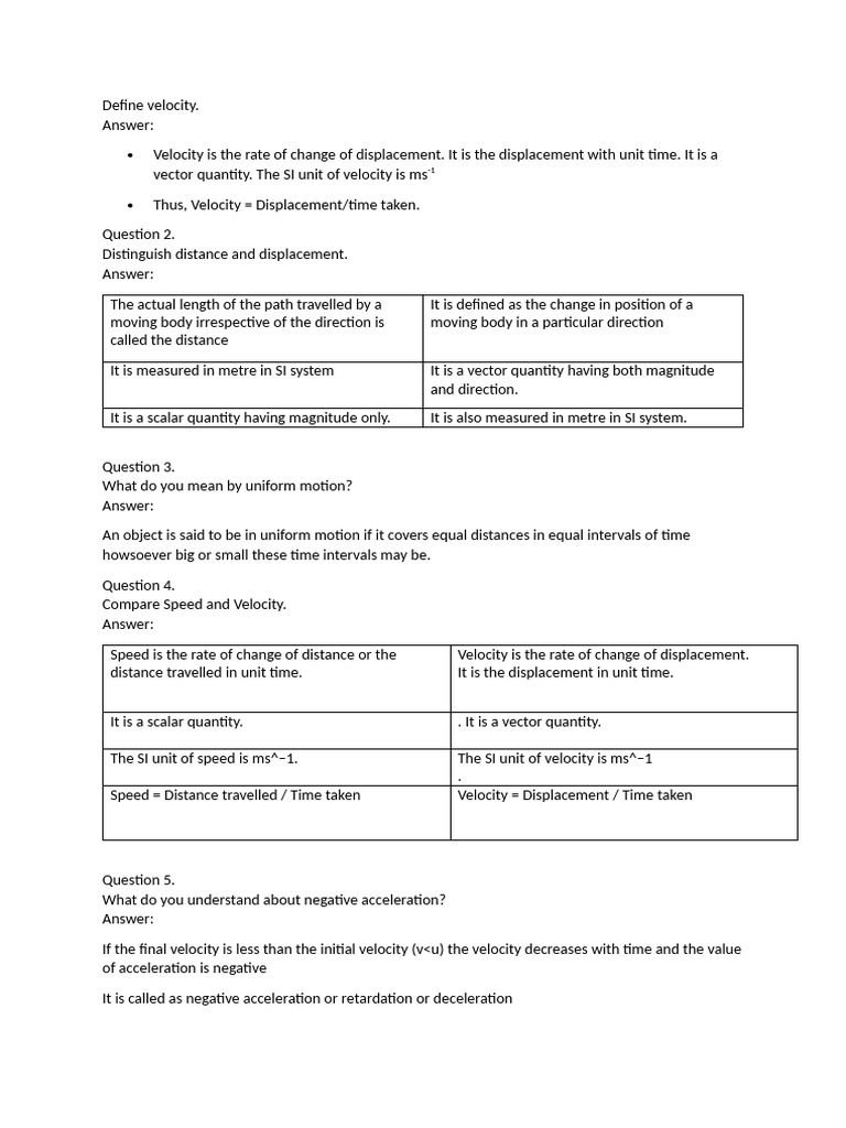 lesson 2 motion science 1 | PDF | Velocity | Speed