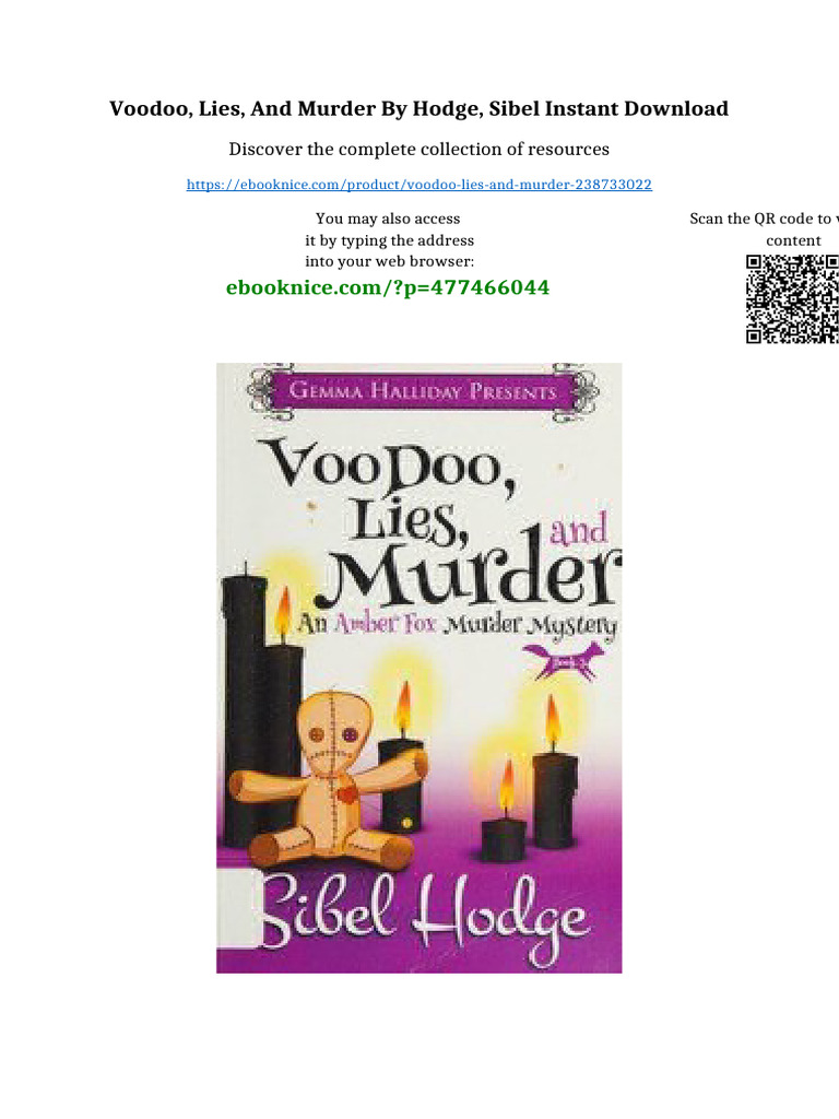 Voodoo, lies, and murder by Hodge, Sibel instant download digital ...