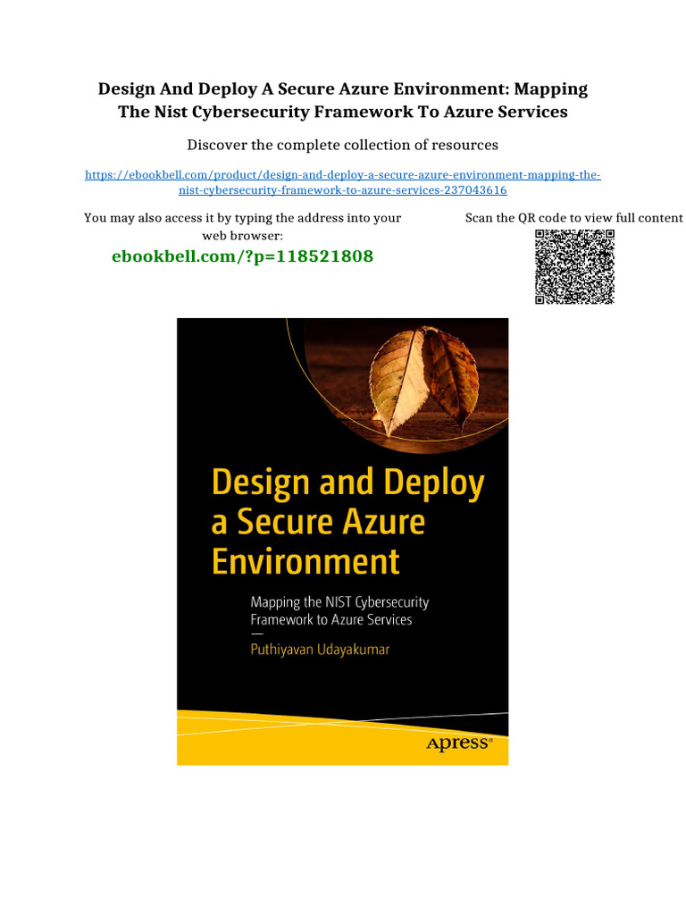 Design and Deploy a Secure Azure Environment: Mapping the NIST ...