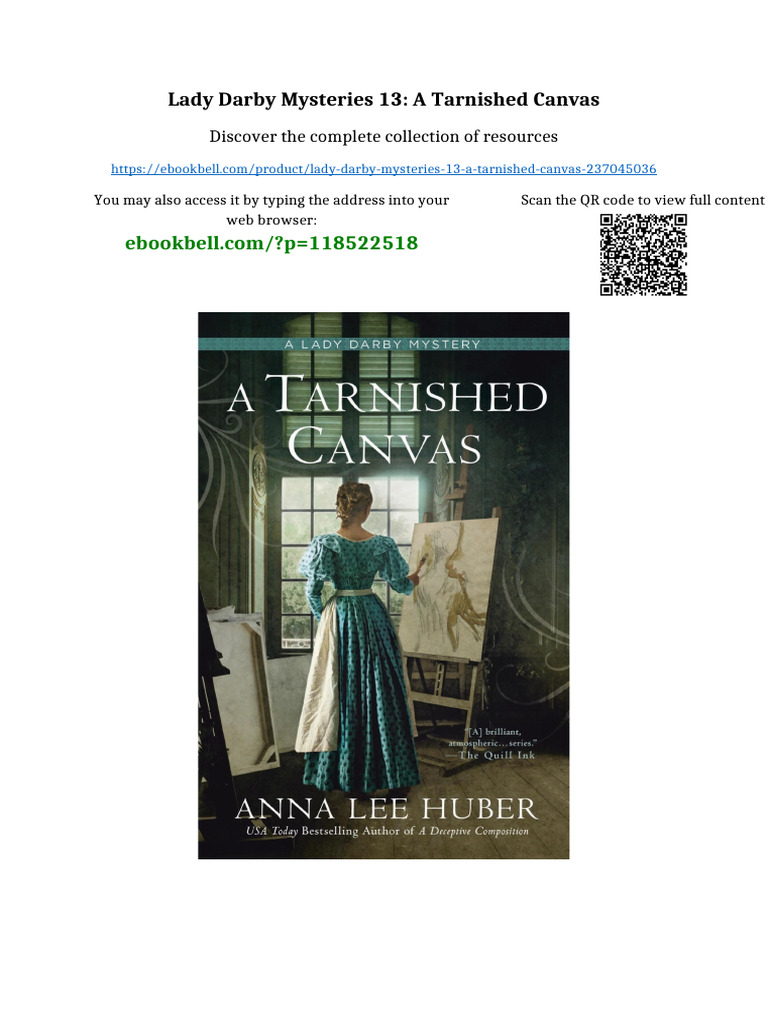Lady Darby Mysteries 13: A Tarnished Canvas Digital Download | PDF ...
