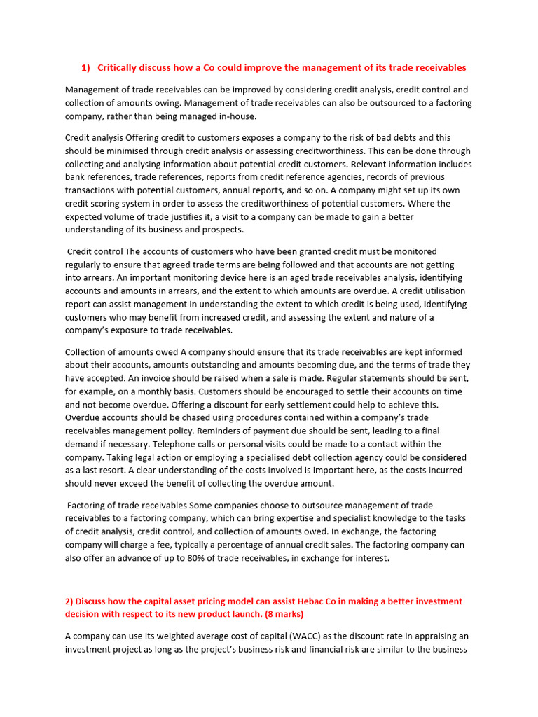 FM Theoratical CRQs | PDF | Interest | Capital Asset Pricing Model