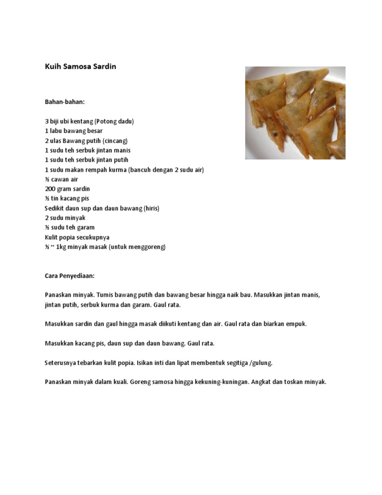 Kuih Samosa Sardin | PDF