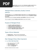 Understanding Westgard Rules for QC | PDF | Sensitivity And Specificity