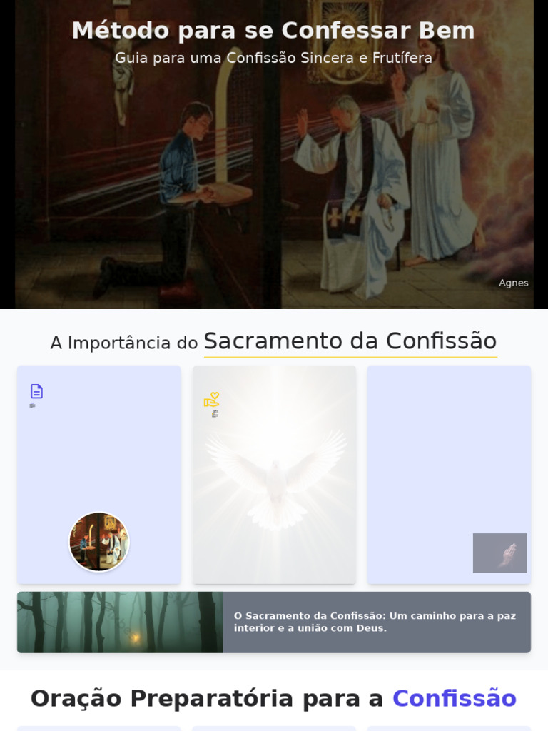 Método para Se Confessar Bem | PDF | Confissão (religião) | Pecado