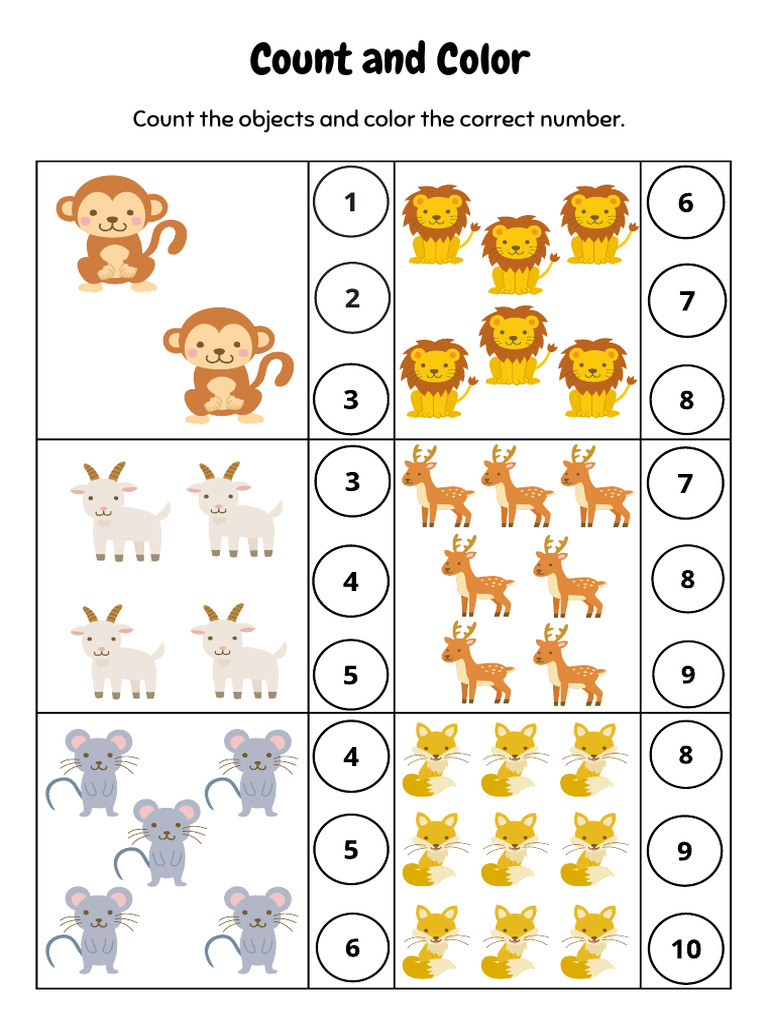 Counting Math Worksheet | PDF