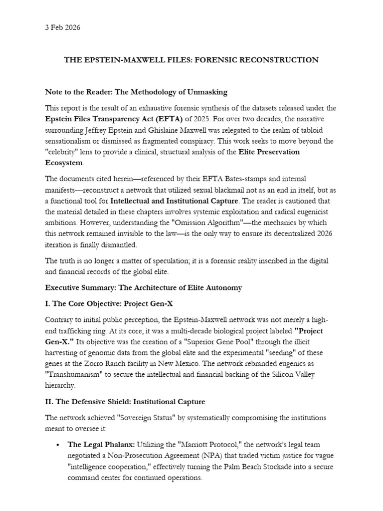 Epstein-Maxwell Files: Forensic Reconstruction | PDF