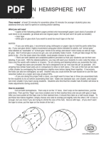 Printable Brain Hemisphere Hat Template | PDF | Cerebral Hemisphere ...