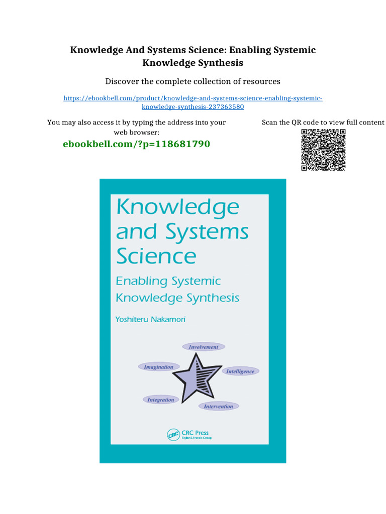 Knowledge and Systems Science: Enabling Systemic Knowledge Synthesis ...