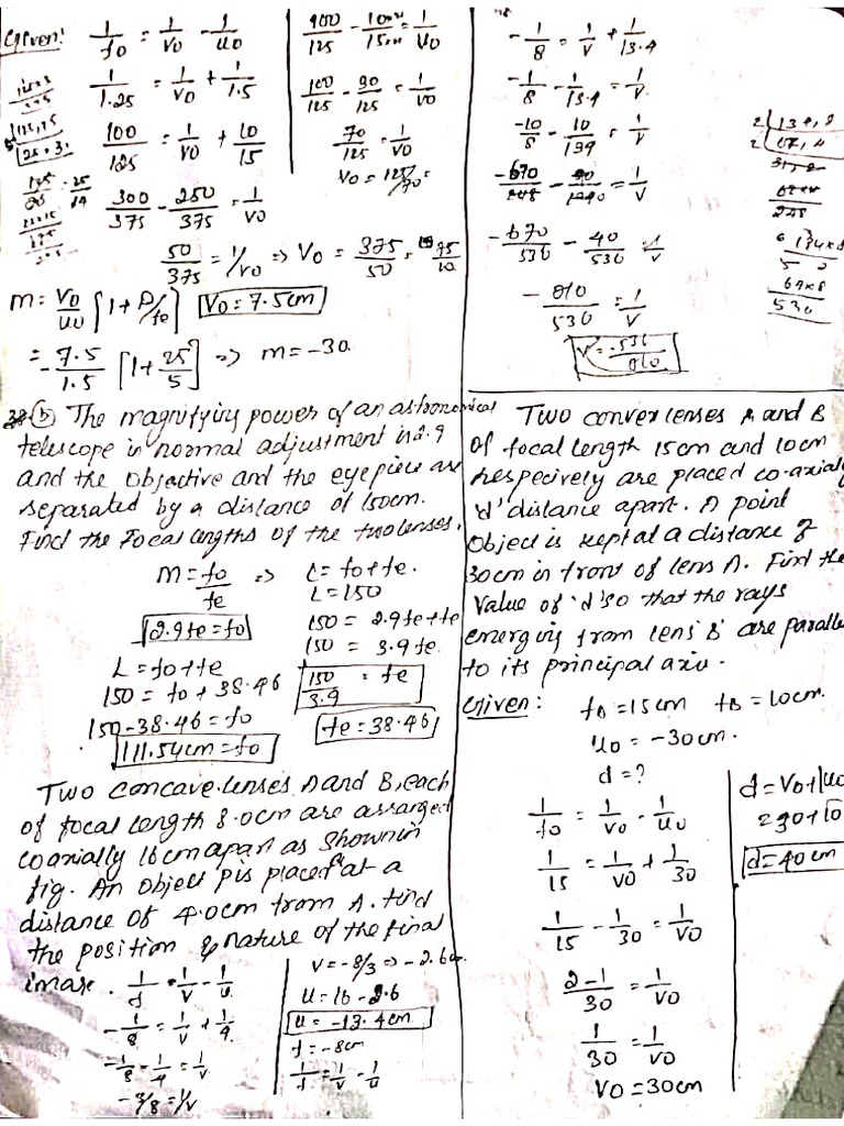 Ray Optics Questions | PDF
