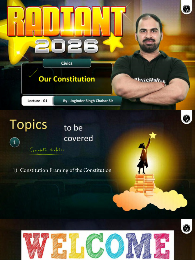 Our Constitution 01 - Class Notes - Radiant 2026 | PDF