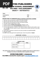 Grade 9 Mathematics Term 2 Exam 2025 | PDF | Significant Figures ...