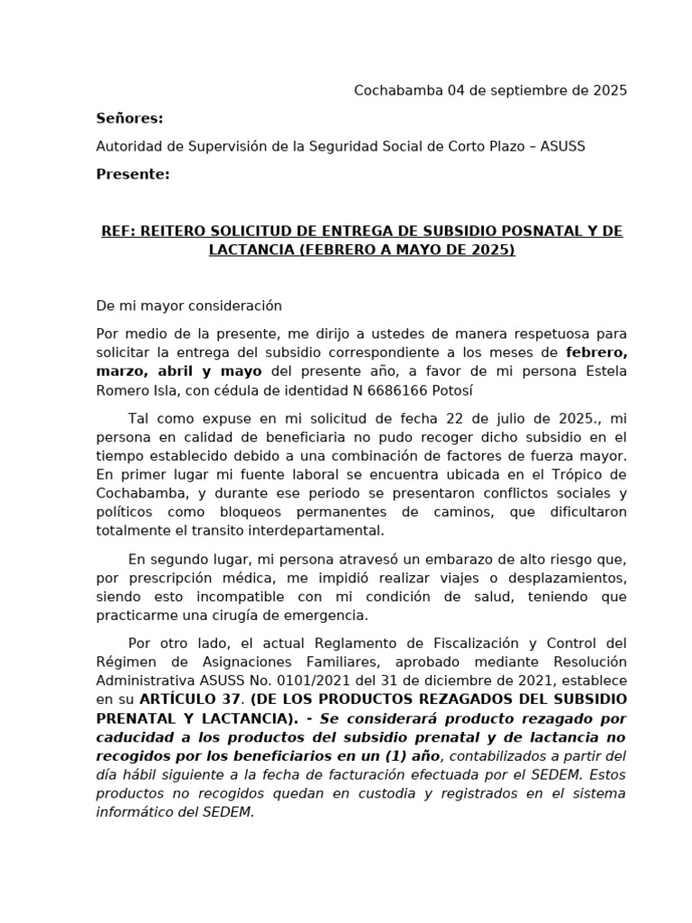 Carta SEDEM | PDF