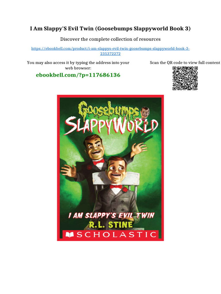 I Am Slappy's Evil Twin (Goosebumps SlappyWorld Book 3) digital version ...