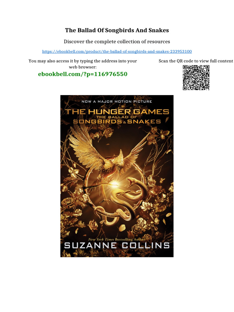 The Ballad of Songbirds and Snakes Full Digital Chapters | PDF ...