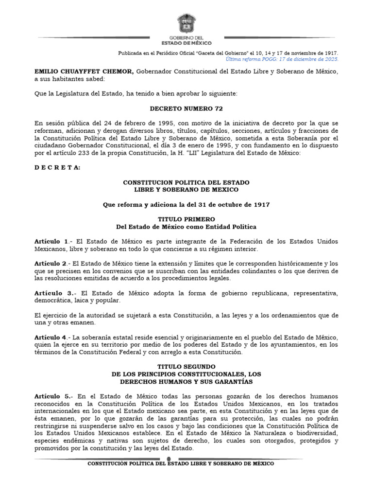 Constitución Estatal | PDF | Elecciones | México