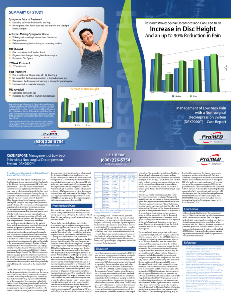 Increase in Disc Height | PDF | Low Back Pain | Back Pain