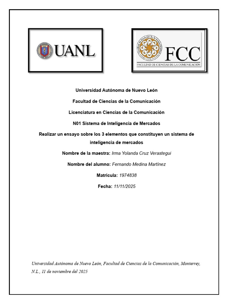 Medina Martinez Fernando Pi | PDF | Investigación de mercado ...