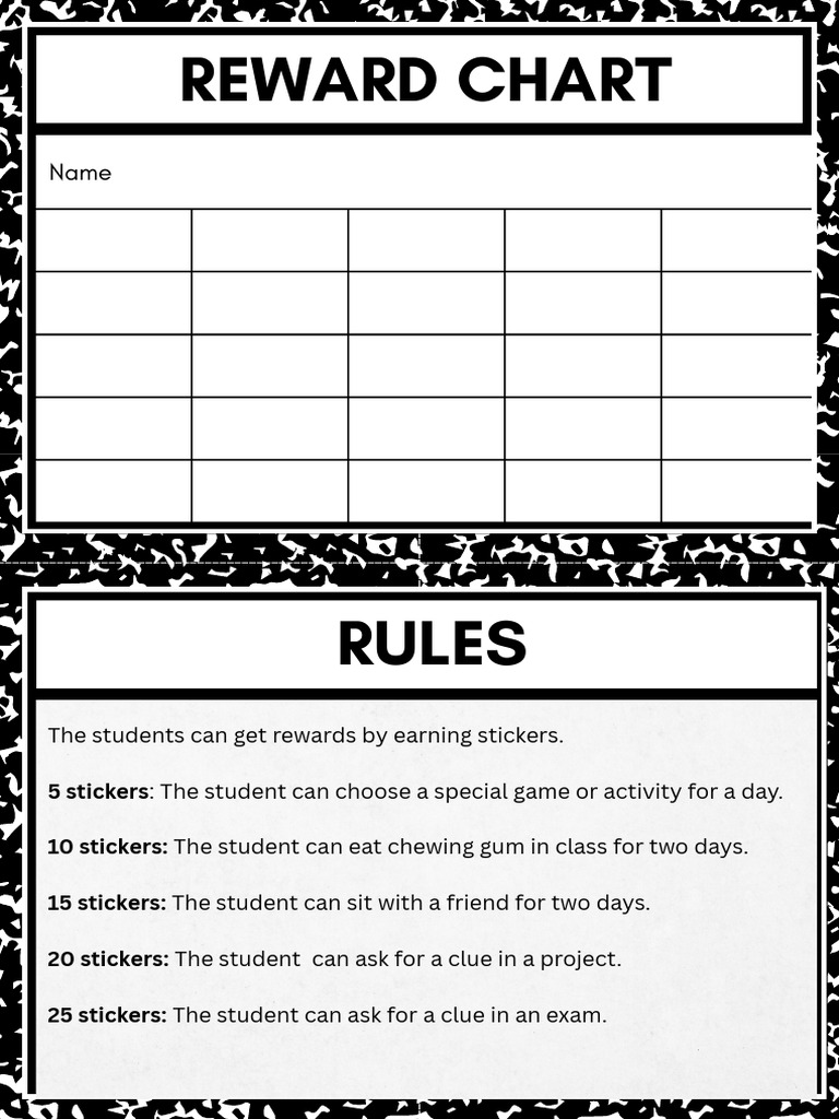 The Ultimate Student Reward Chart | PDF