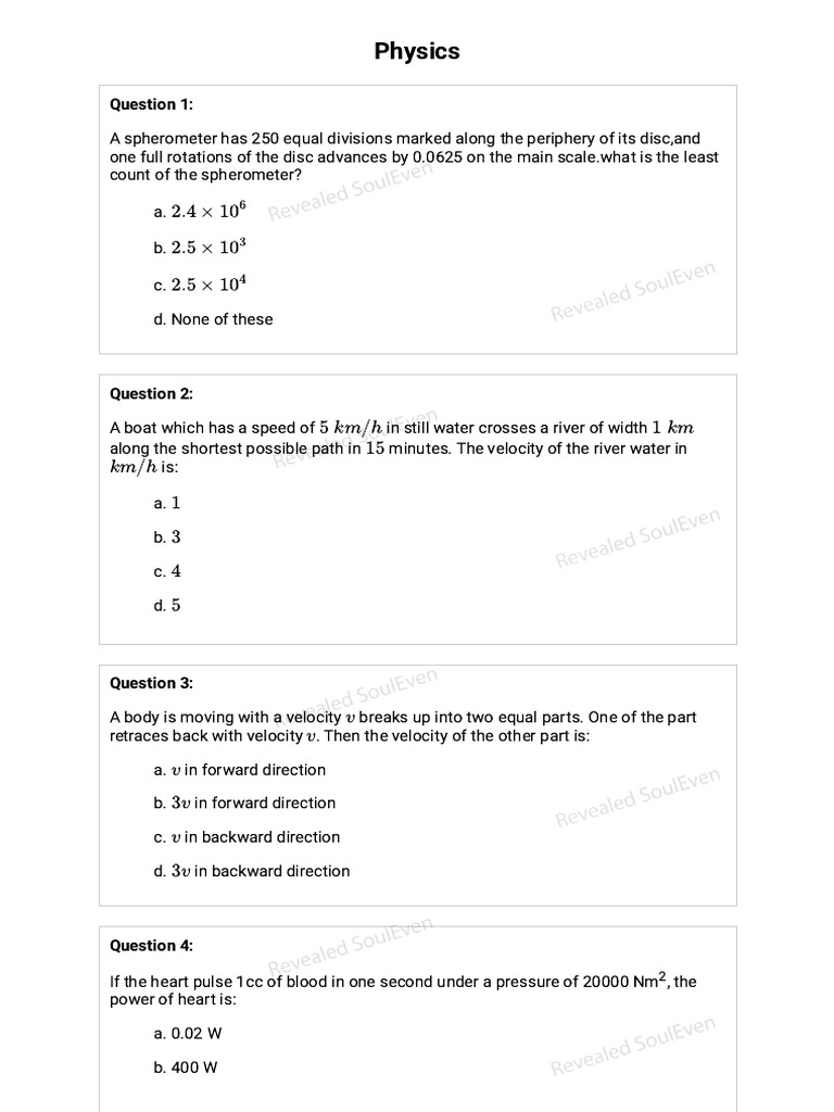 JEE Main Practice Test - 26 | PDF | Physical Phenomena