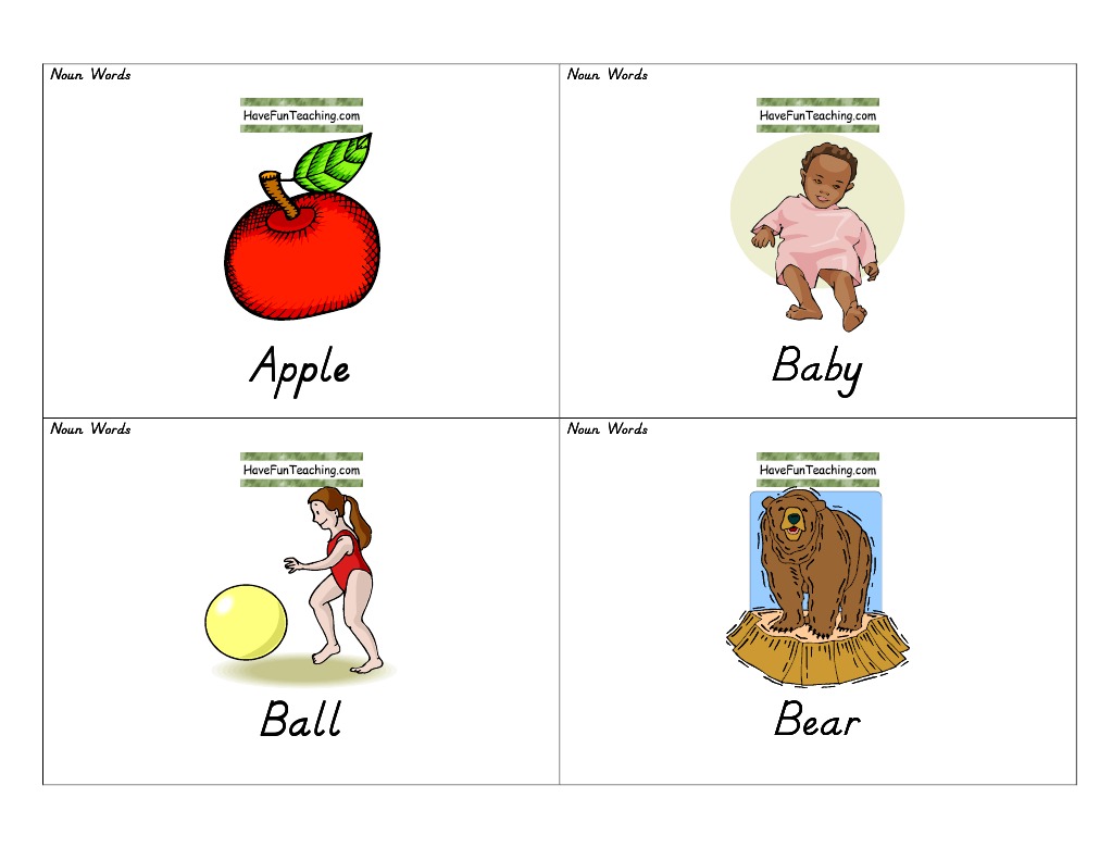 Noun Flash Cards | PDF