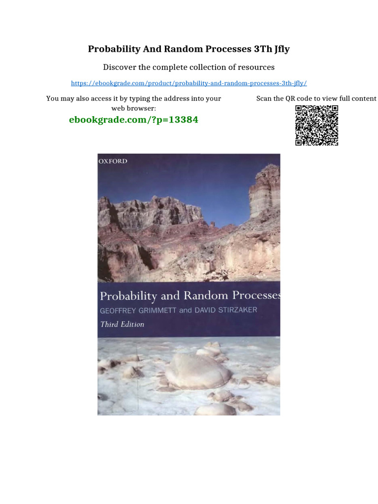 Probability and Random Processes 3th Jfly Complete Edition | PDF ...