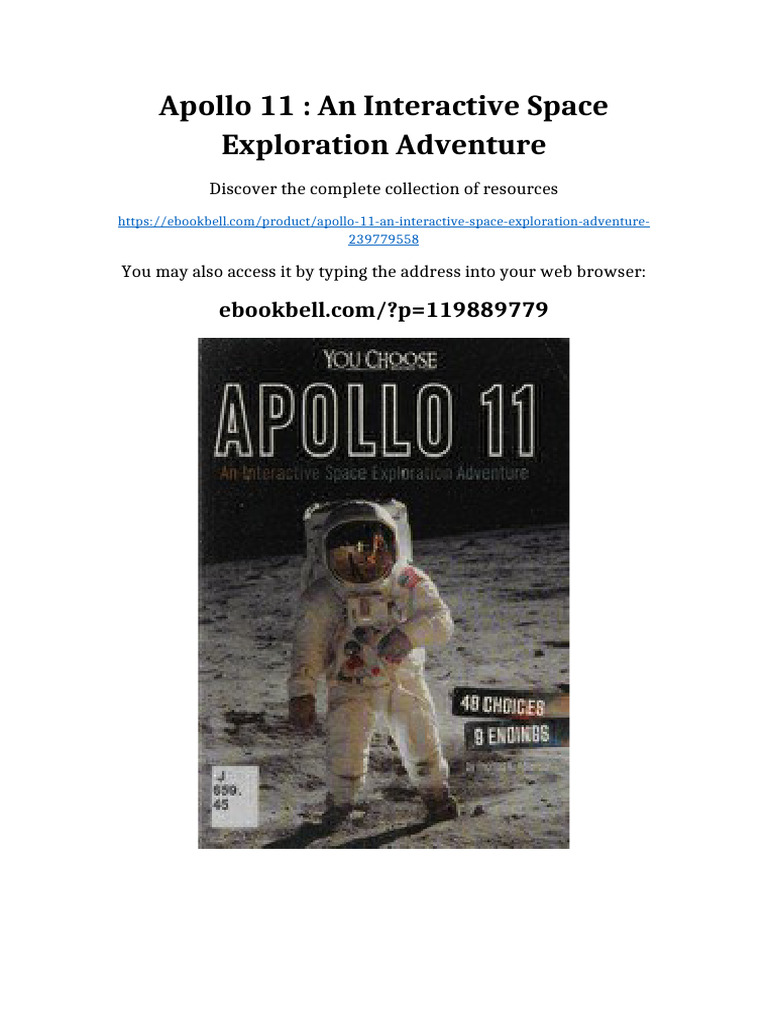 Apollo 11: An Interactive Space Exploration Adventure Full Digital ...