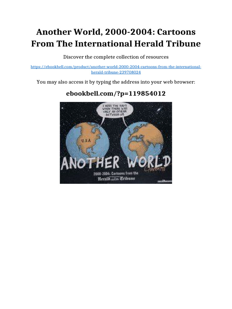 Another World, 2000-2004: Cartoons from the International Herald ...