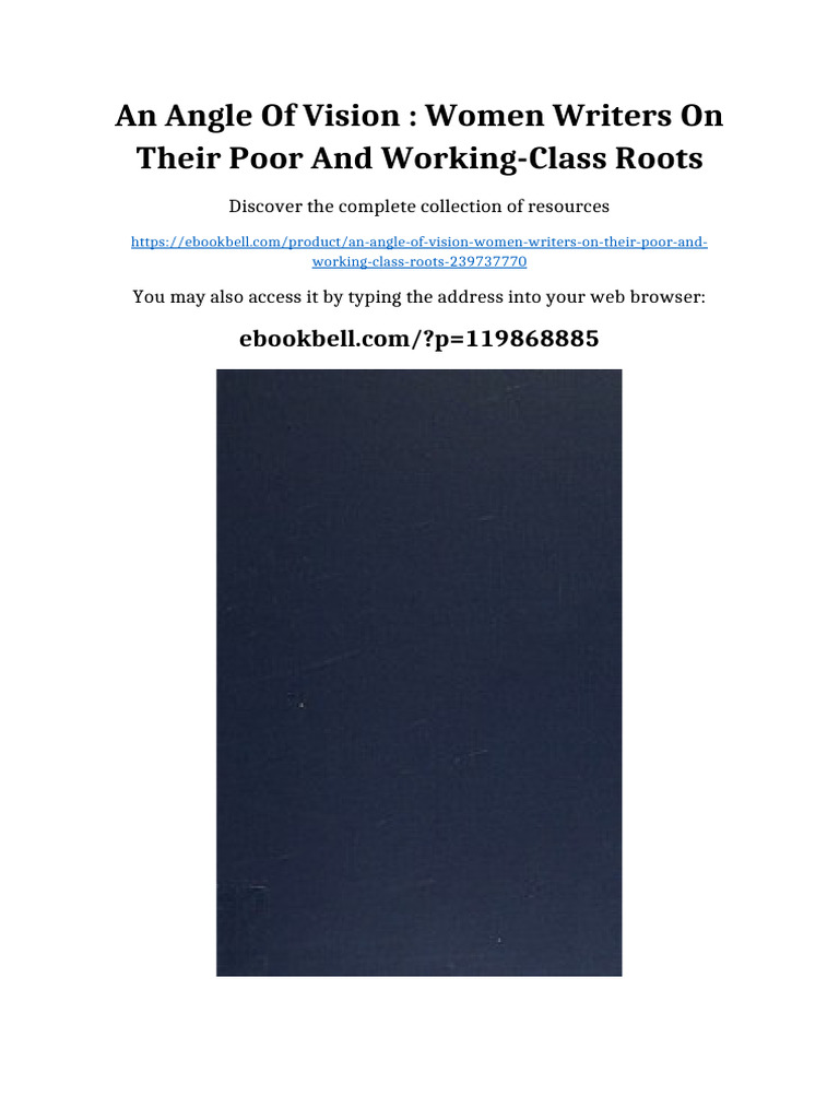An Angle of Vision: Women Writers On Their Poor and Working-Class Roots ...