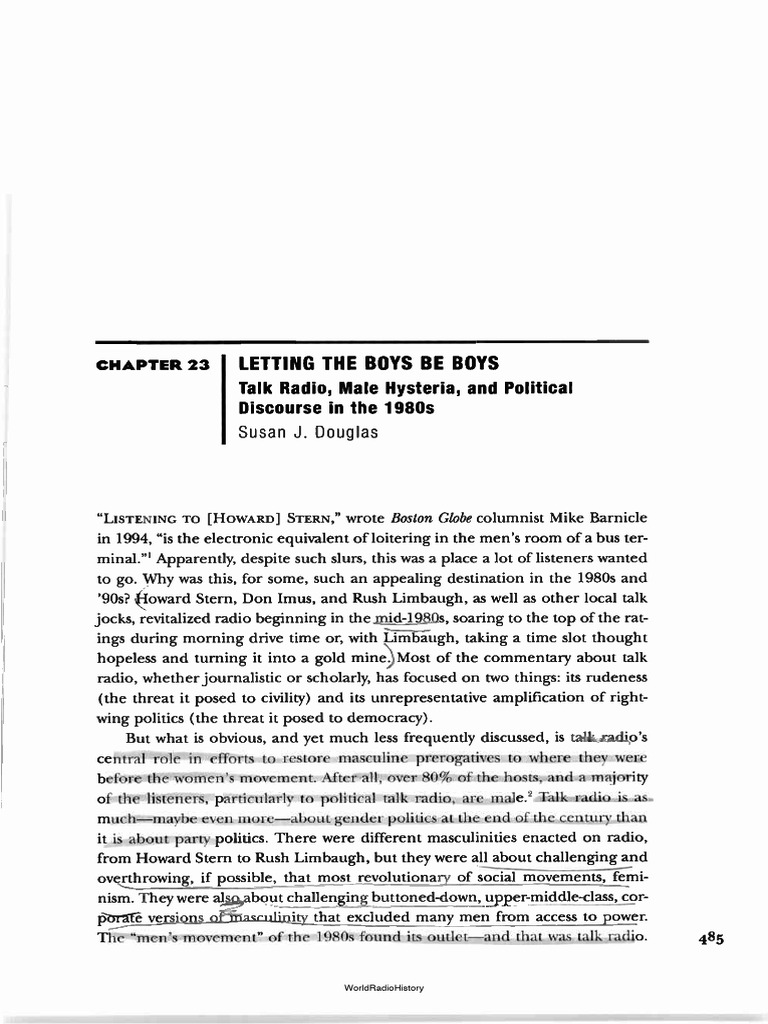 Letting the Boys Be Boys, Radio Reader | PDF