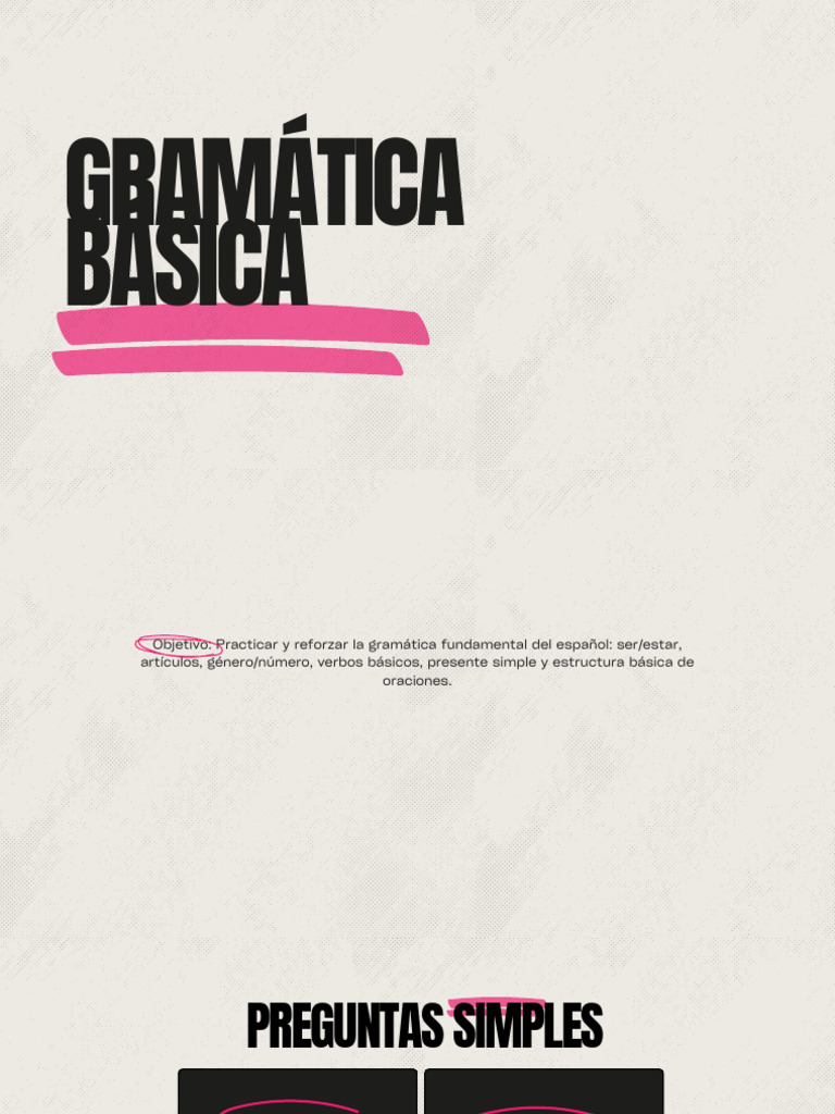 Gramática Básica | PDF | Verbo | Lengua española