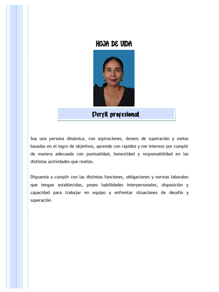 HOJA de VIDAClaudia Sánchez Guzmán | PDF