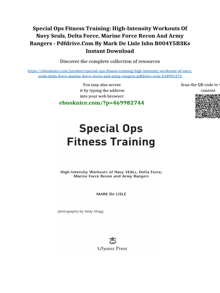 Special Ops Fitness Training: High-Intensity Workouts of Navy Seals ...