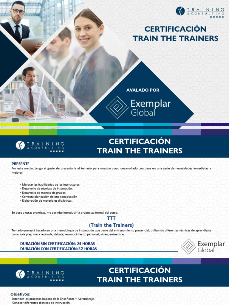 Brouchure Train The Trainers Exemplar Global 2025 | PDF | Enseñando ...