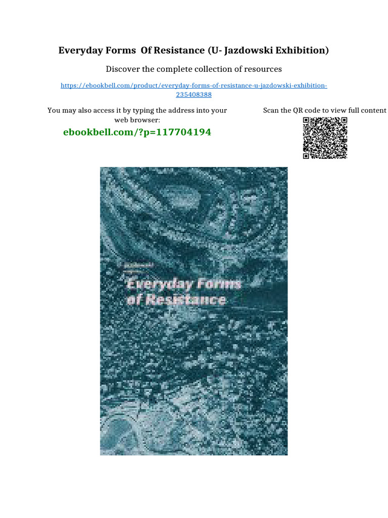 Everyday Forms of Resistance (U - Jazdowski Exhibition) All Chapters ...