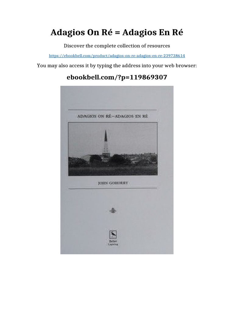 Adagios On Ré = Adagios En Ré Full Access | PDF | Books