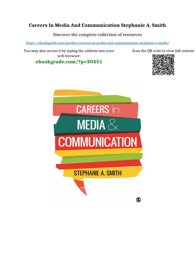Careers in Media and Communication Stephanie A. Smith Full Chapters ...