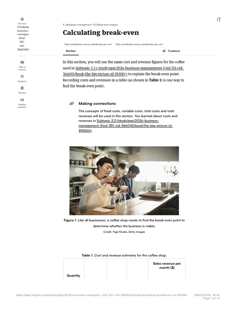 Calculating Break-Even - IB DP Business Management HL FE2024 | PDF ...