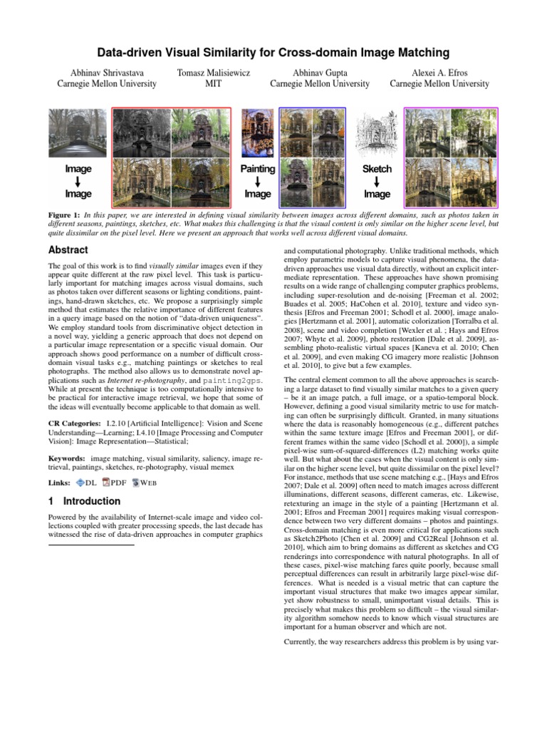 Data-Driven Visual Similarity For Cross-Domain Image Matching | PDF ...