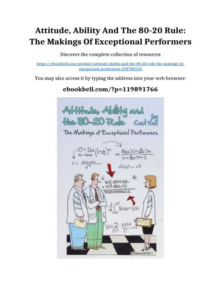Attitude, Ability and The 80-20 Rule: The Makings of Exceptional ...