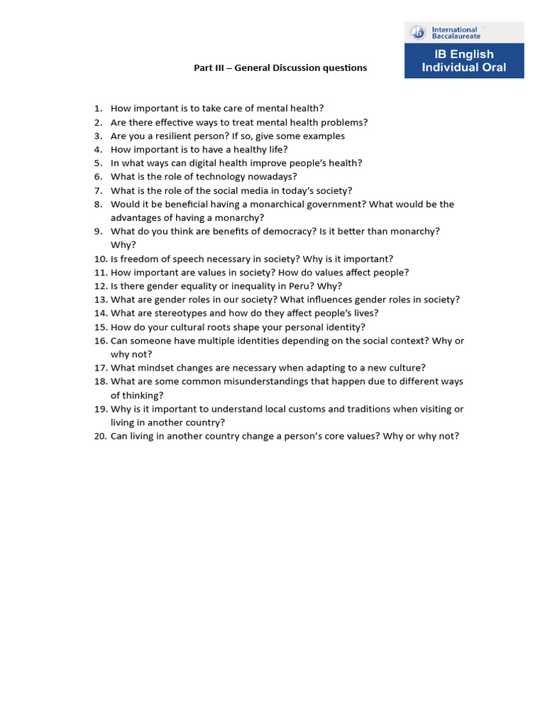 Questionnaire IO Part III 2025[1] | PDF | Gender Role | Identity ...