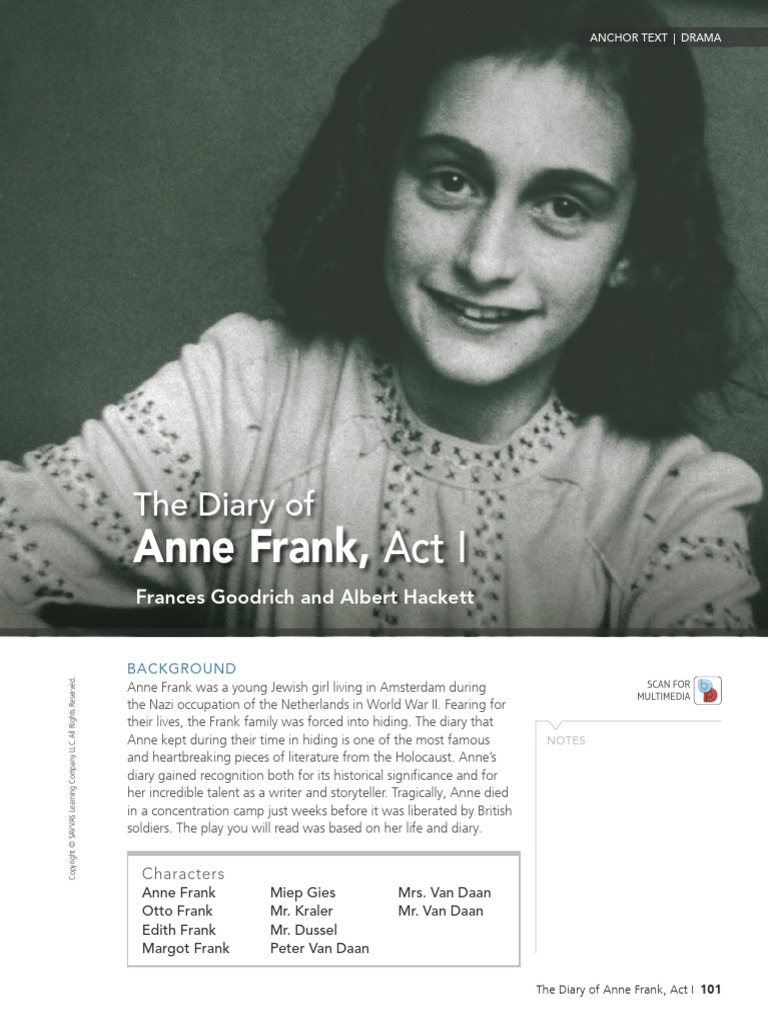 The Diary of Anne Frank Act 1 | PDF | Anne Frank