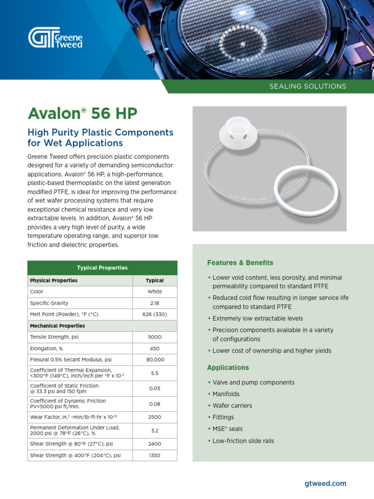 avalon-56-hp-sc-ds | PDF | Creep (Deformation) | Secondary Sector Of ...