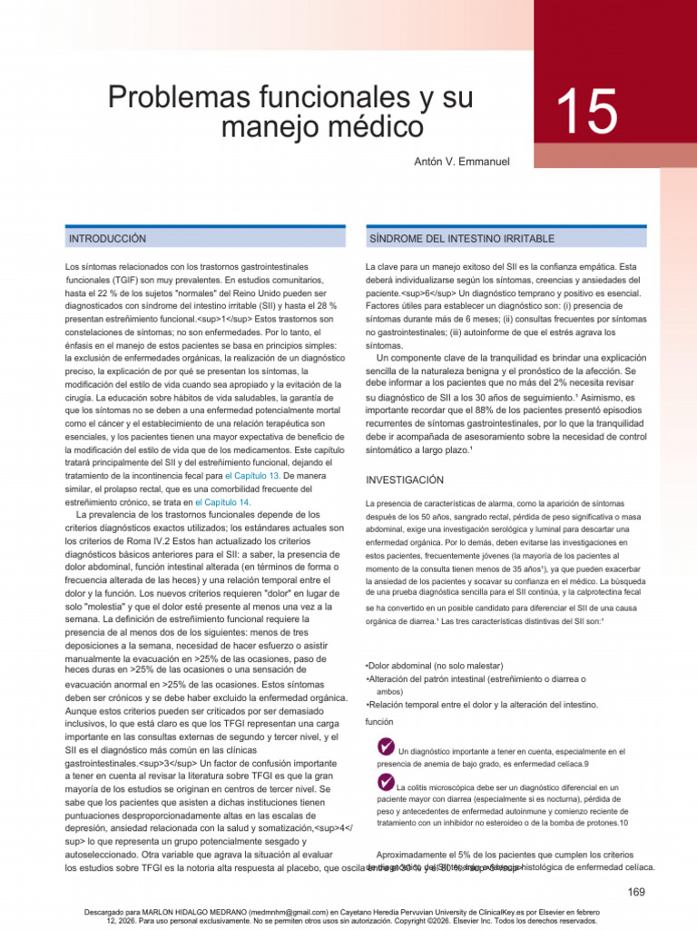 15 Functional Problems and Their Medical Management | PDF | Síndrome ...