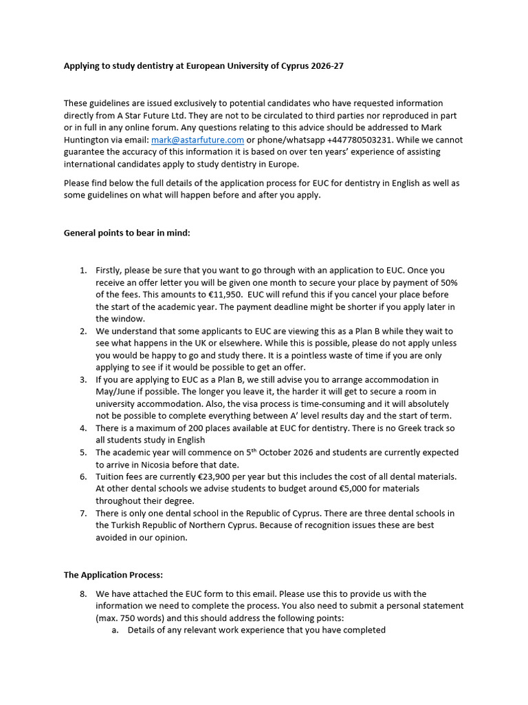 EUC Application Guidelines 2026 (3) | PDF | Bachelor's Degree
