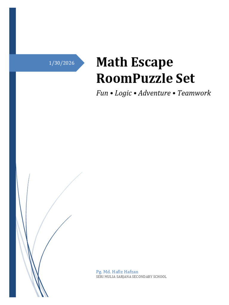 Math Escape Room Proposal | PDF | Mathematics