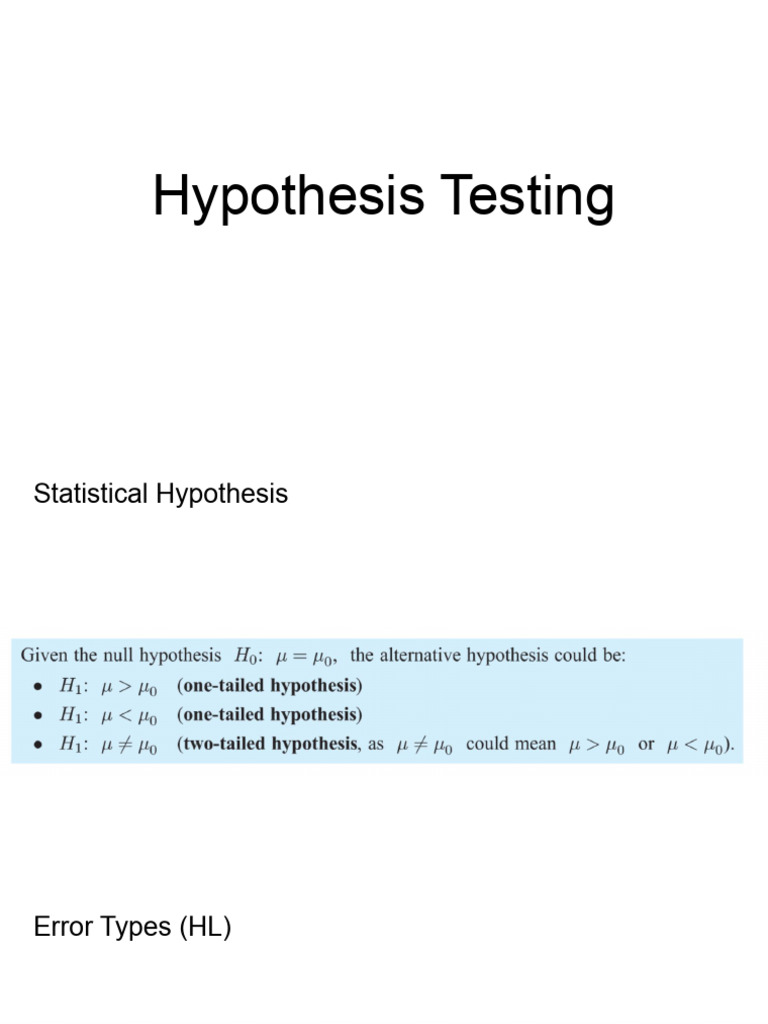 Hypothesis Testing | PDF