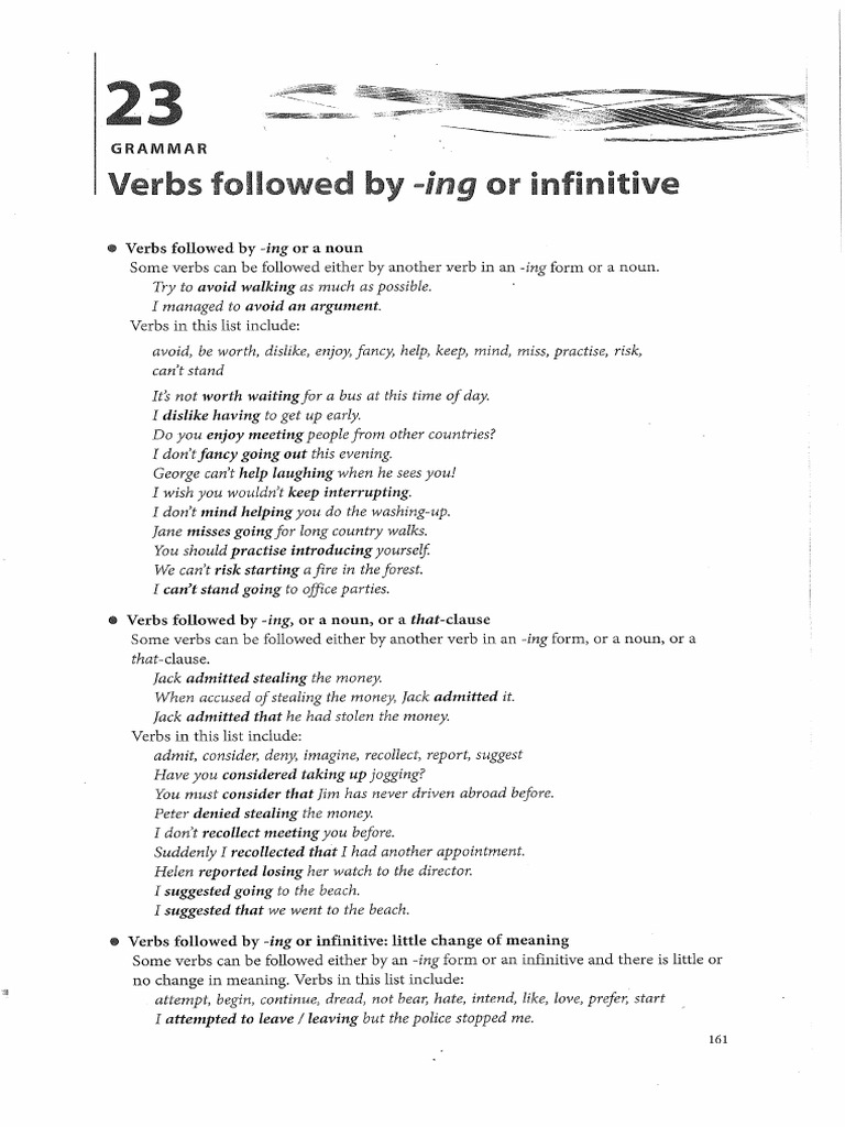 Verb Patterns | PDF