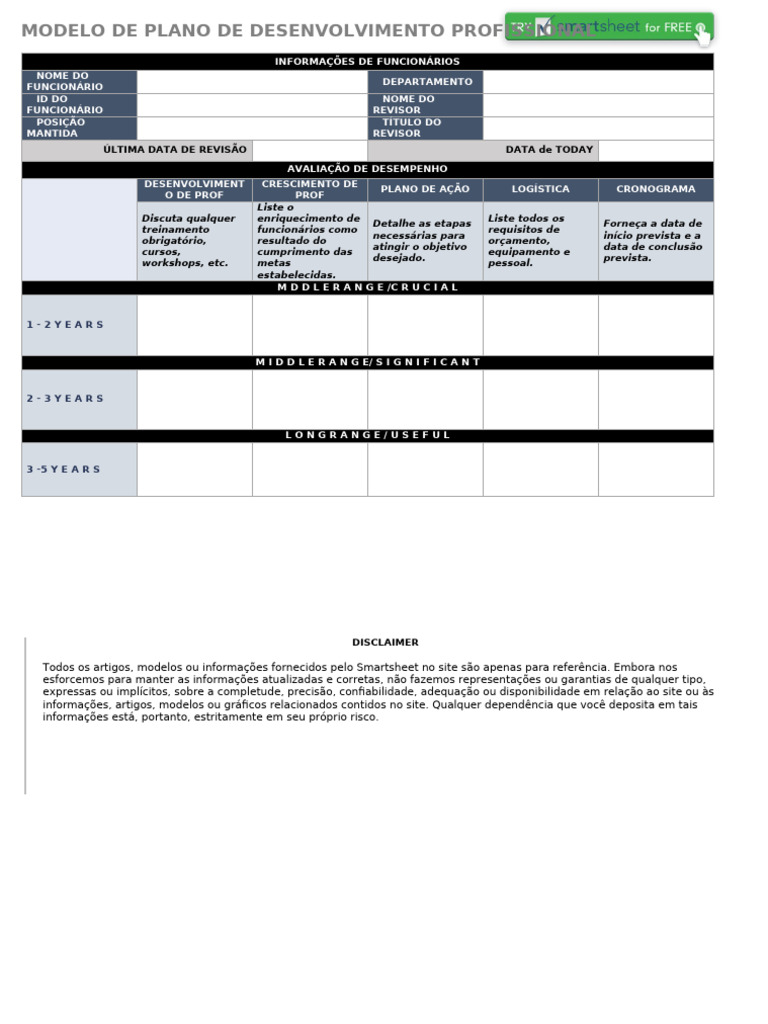 IC Professional Development Plan Template 57223 WORD PT | PDF