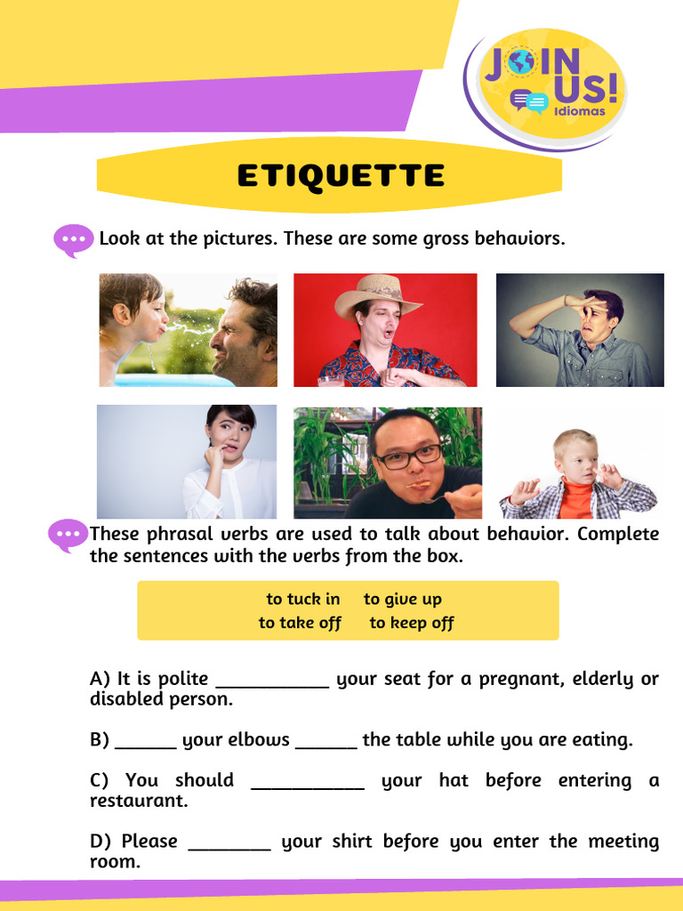 Conversation Class - Etiquette | PDF