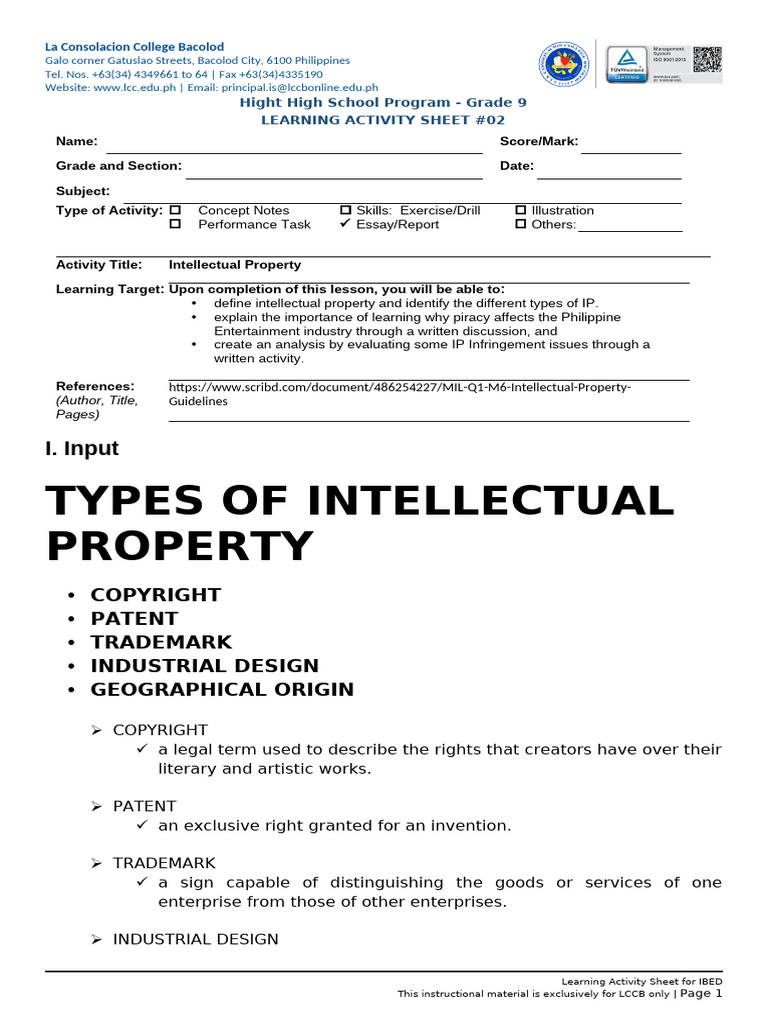 LAS Computer 9-2-2025 NHS | PDF | Intellectual Property | Copyright